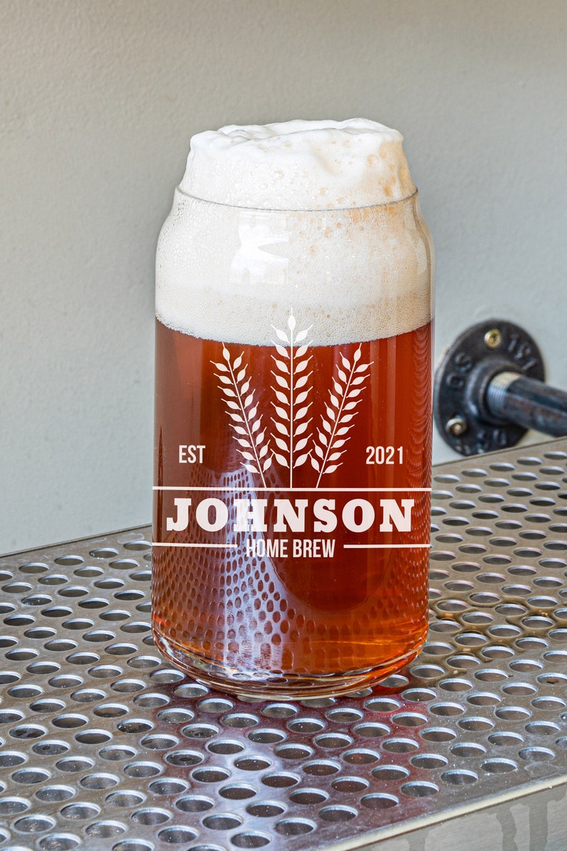 Personalized Beer Can Glass Gift for Husband Home Brew Gift - Etsy