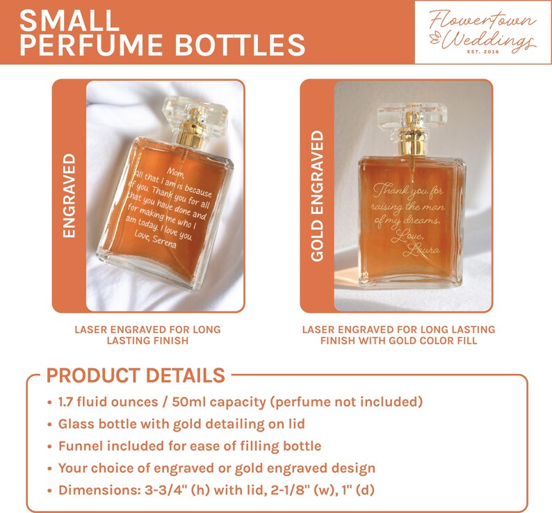 Custom Bridal Party Perfume Bottle, Personalized Bridesmaid Gift, Maid ...