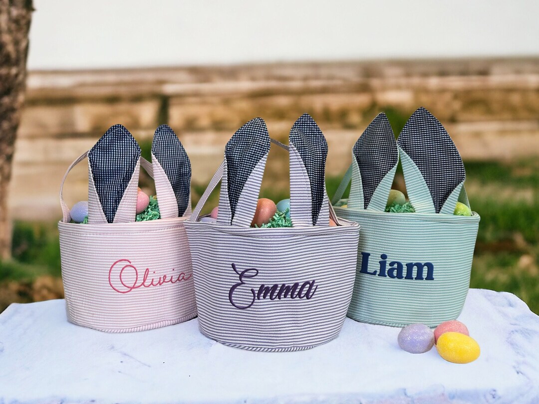 Custom Easter Basket With Name, Easter Gift for Kids, Personalized ...
