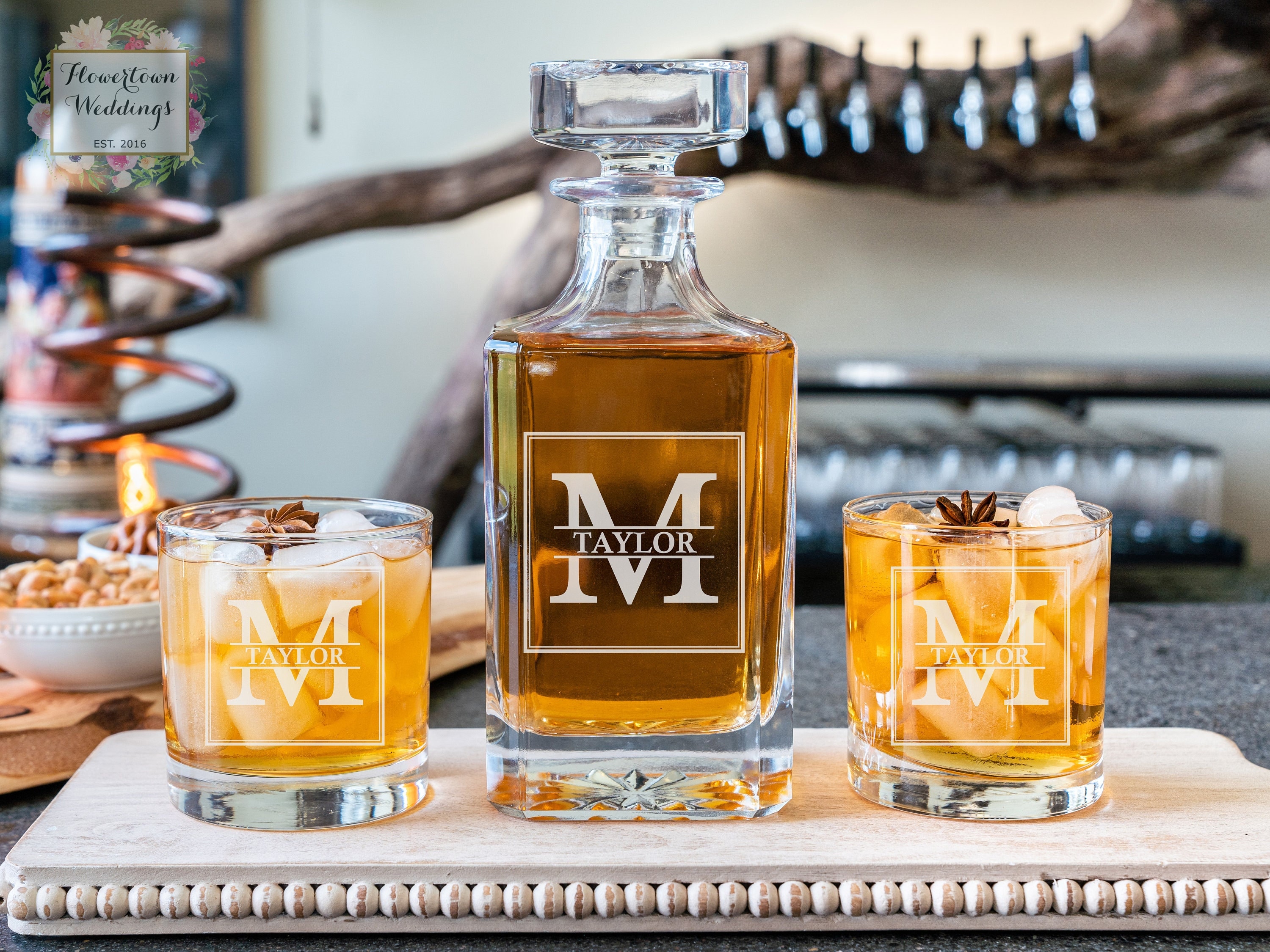 Personalized Decanter Glass Decanter Whiskey Decanter - Etsy