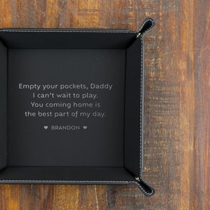 Empty Your Pockets Daddy Tray, Personalized Gift for Dad, Custom Valet ...