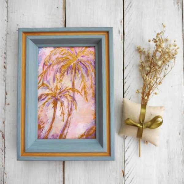 Small Framed Palm Tree Canvas - Etsy