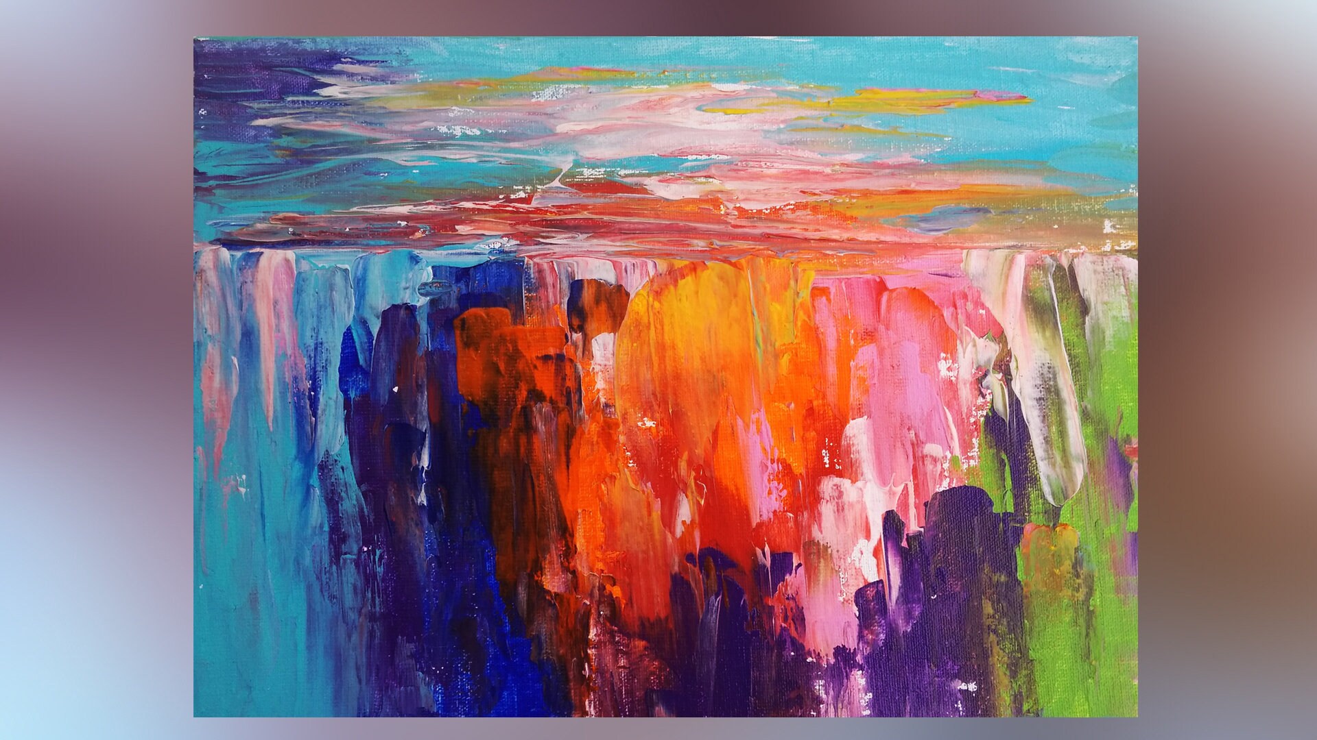 Wallpaper Canvas Dripping Painting
