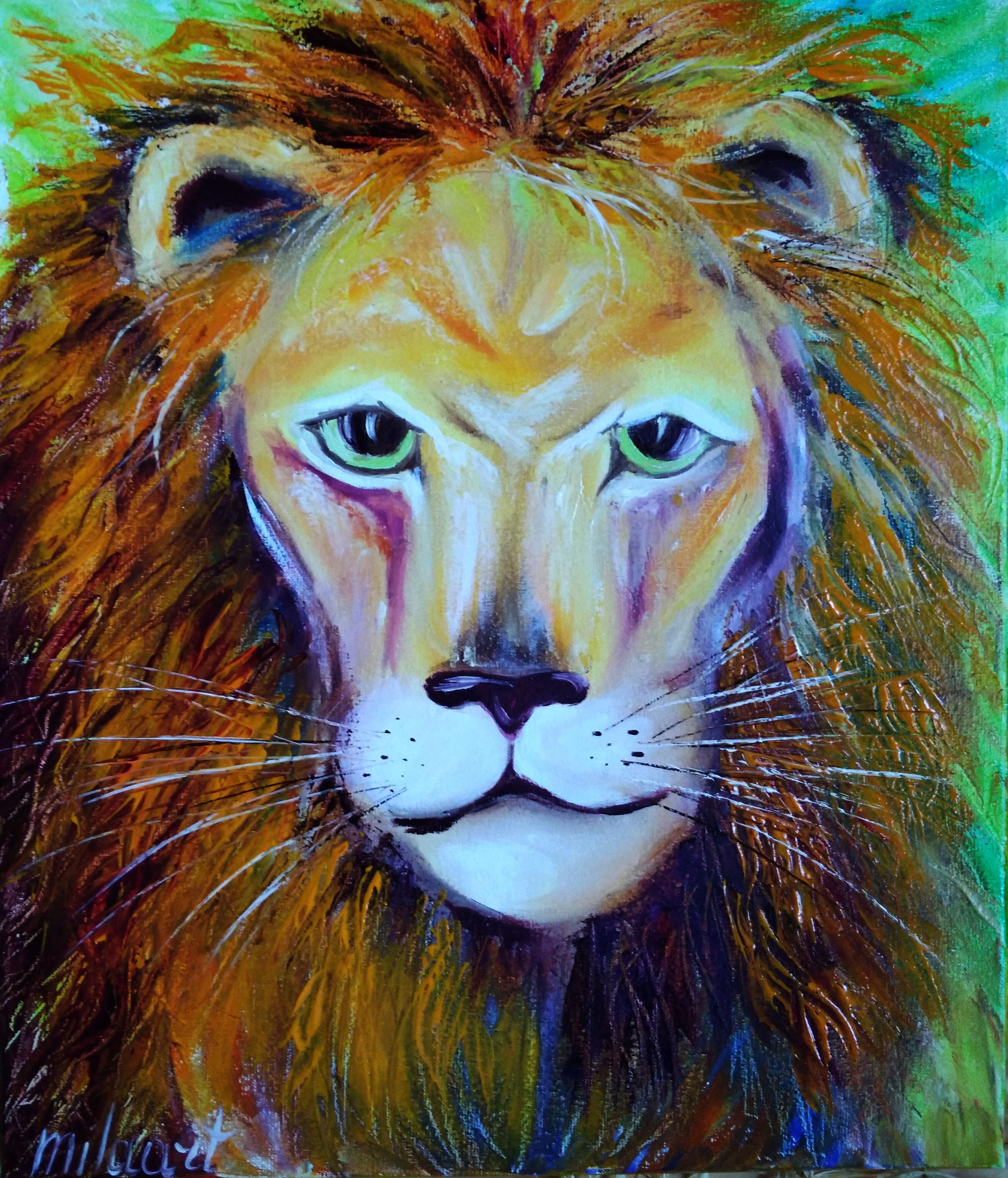 Lion head original oil painting on canvas african lion wall | Etsy