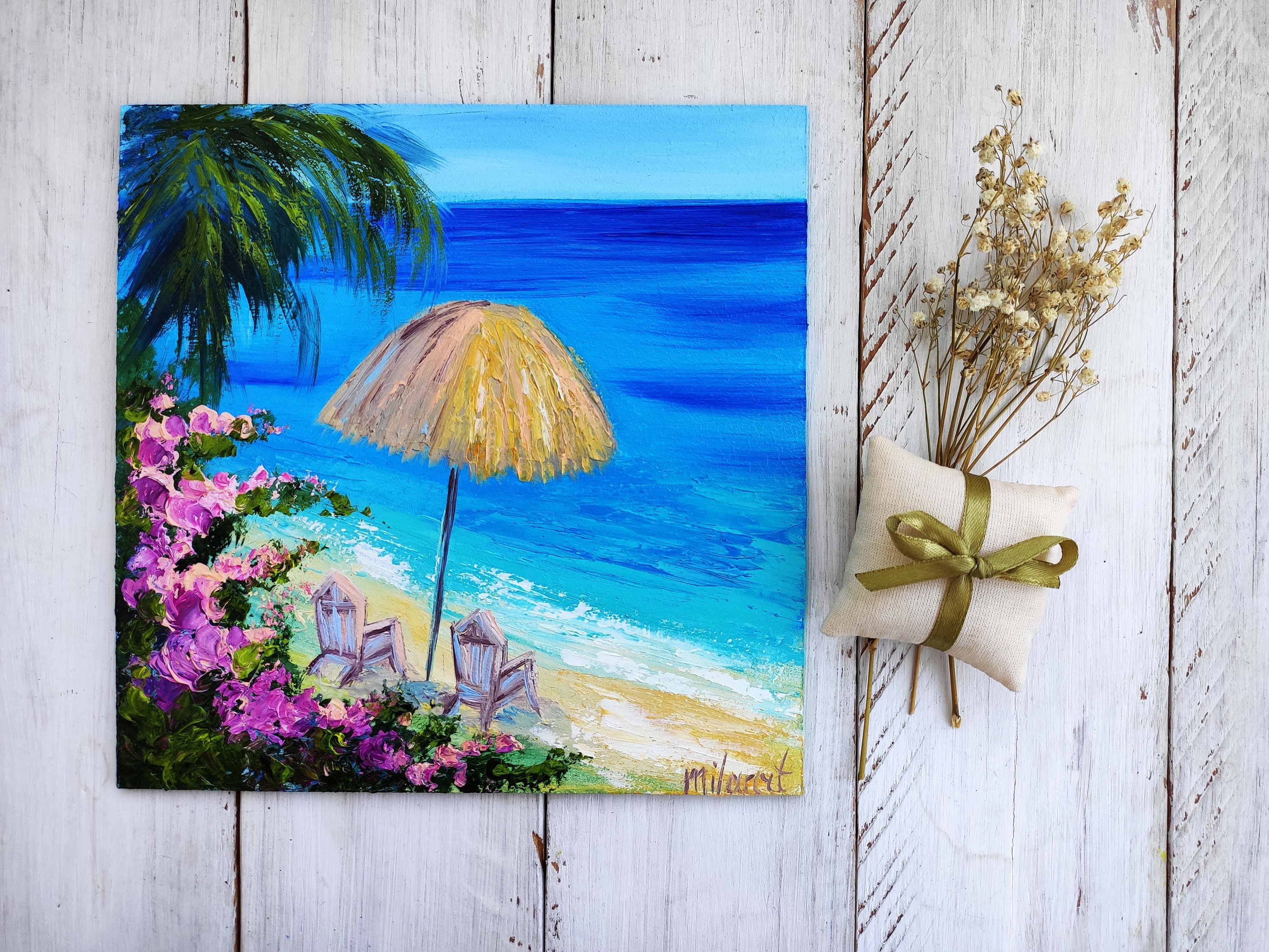 Easy Beach Paintings On Canvas