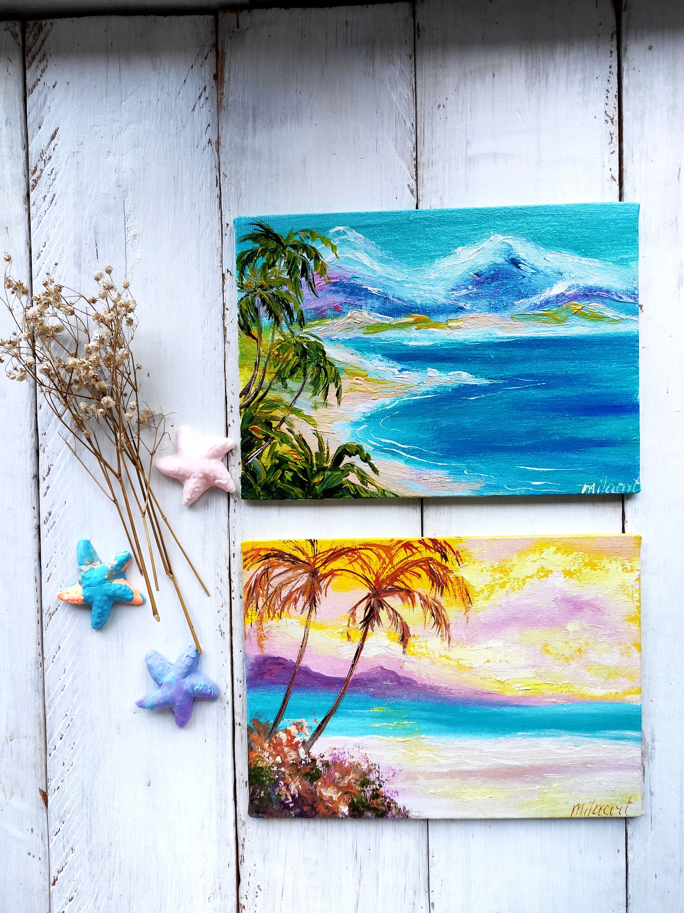 Simple Beach Paintings On Canvas