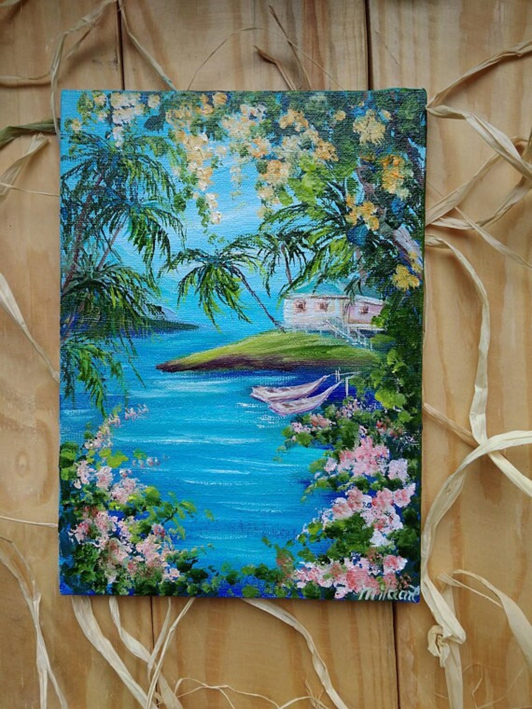 Hawaii Landscape Tropical Painting Original Oil Painting - Etsy