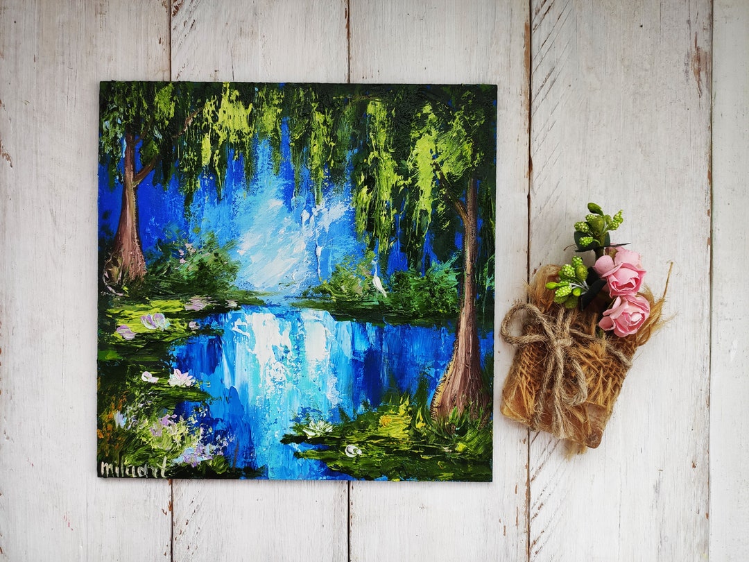 Louisiana Painting Original Oil Painting on Canvas Cypress Tree Art ...