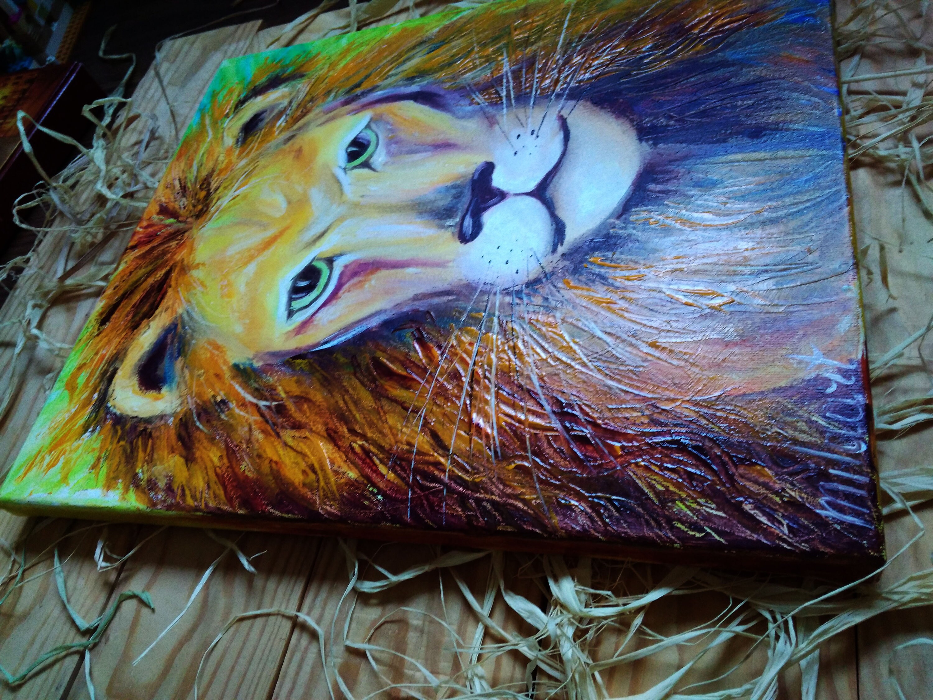 Lion head original oil painting on canvas african lion wall | Etsy