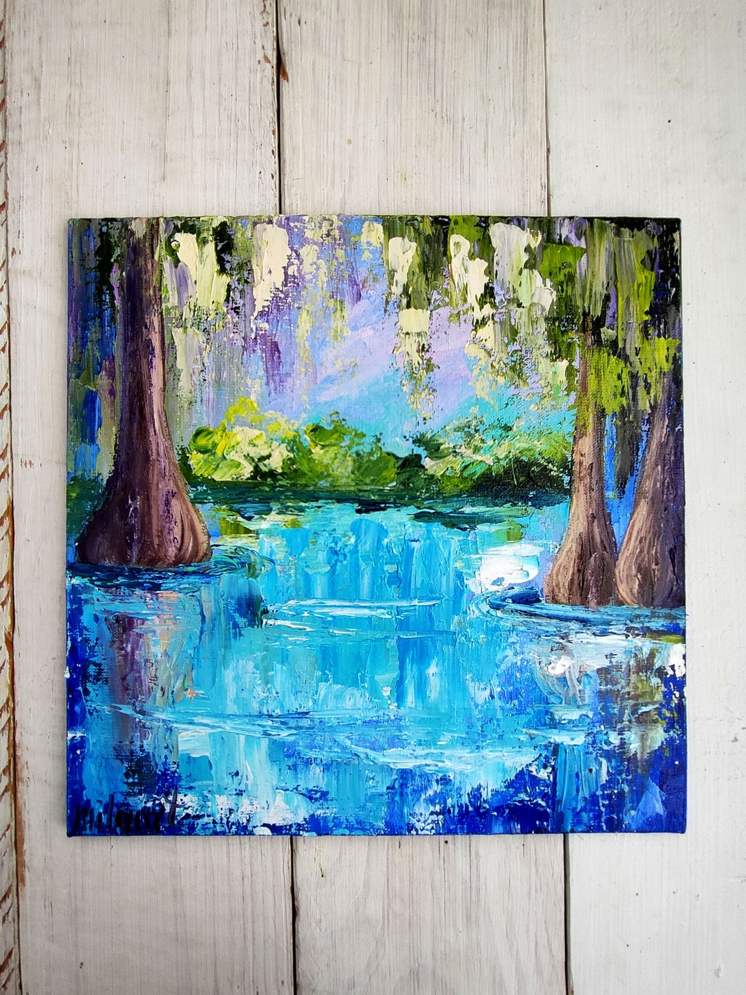 Louisiana Wall Art Cypress Swamp Large Canvas Art Oversized Textured ...