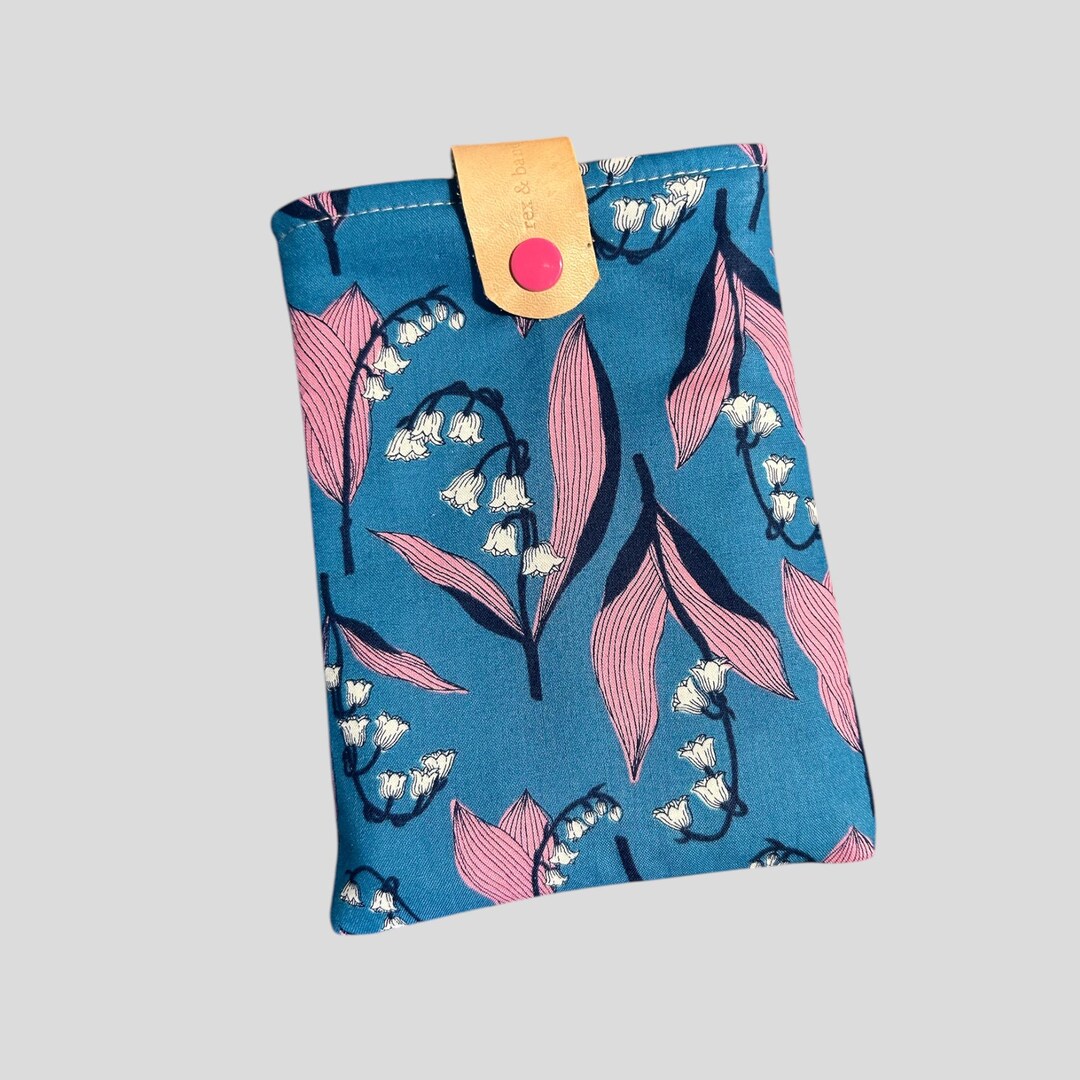 Padded Cell Phone Sleeve| Pink Lily Fabric Phone Cover| Modern Print ...