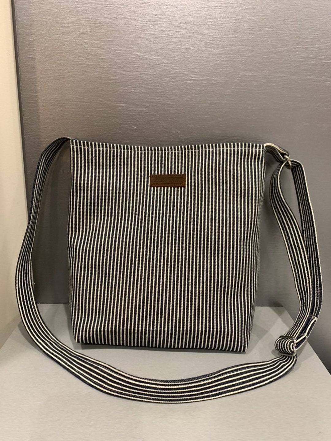 Railroad Stripe Crossbody Bag Shoulder Bag Handmade Medium Size Bag - Etsy