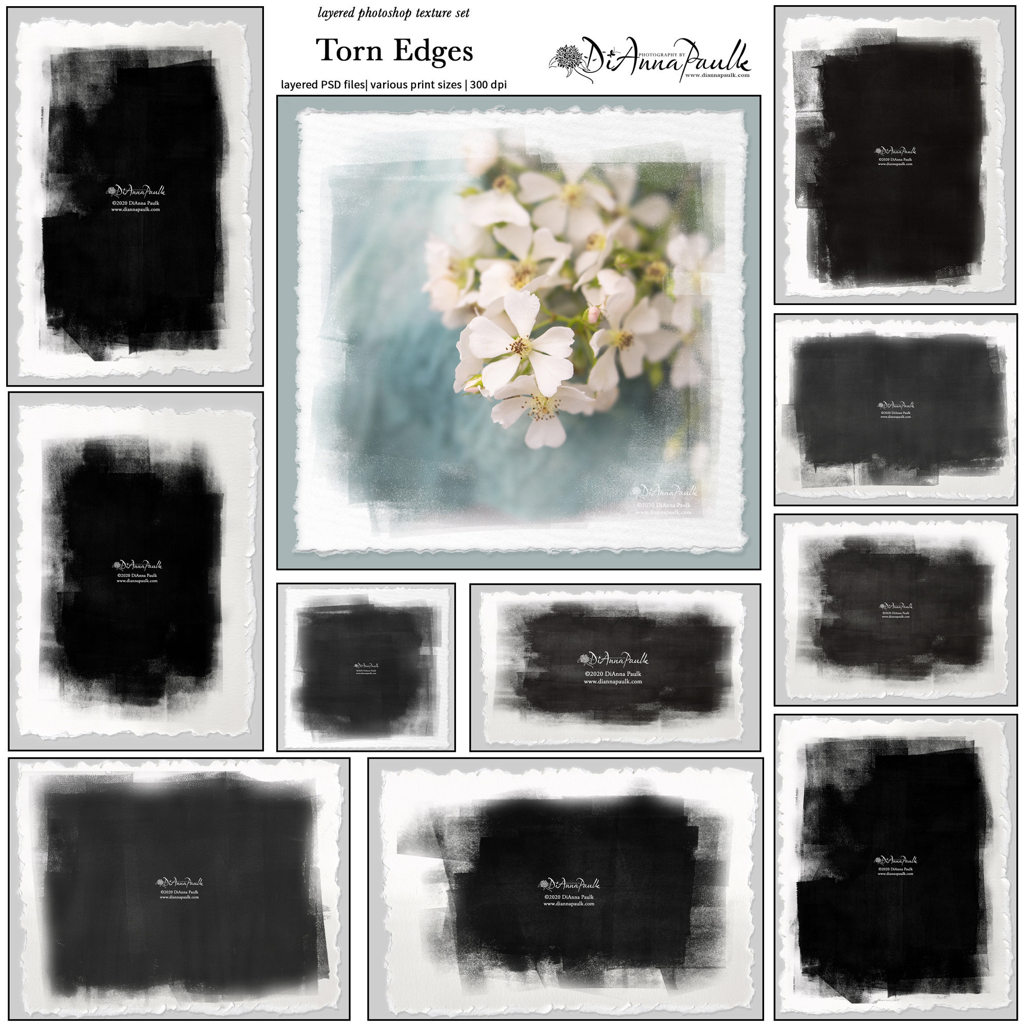 Torn Edges Texture and Masking Set for Photographers Using Photoshop - Etsy