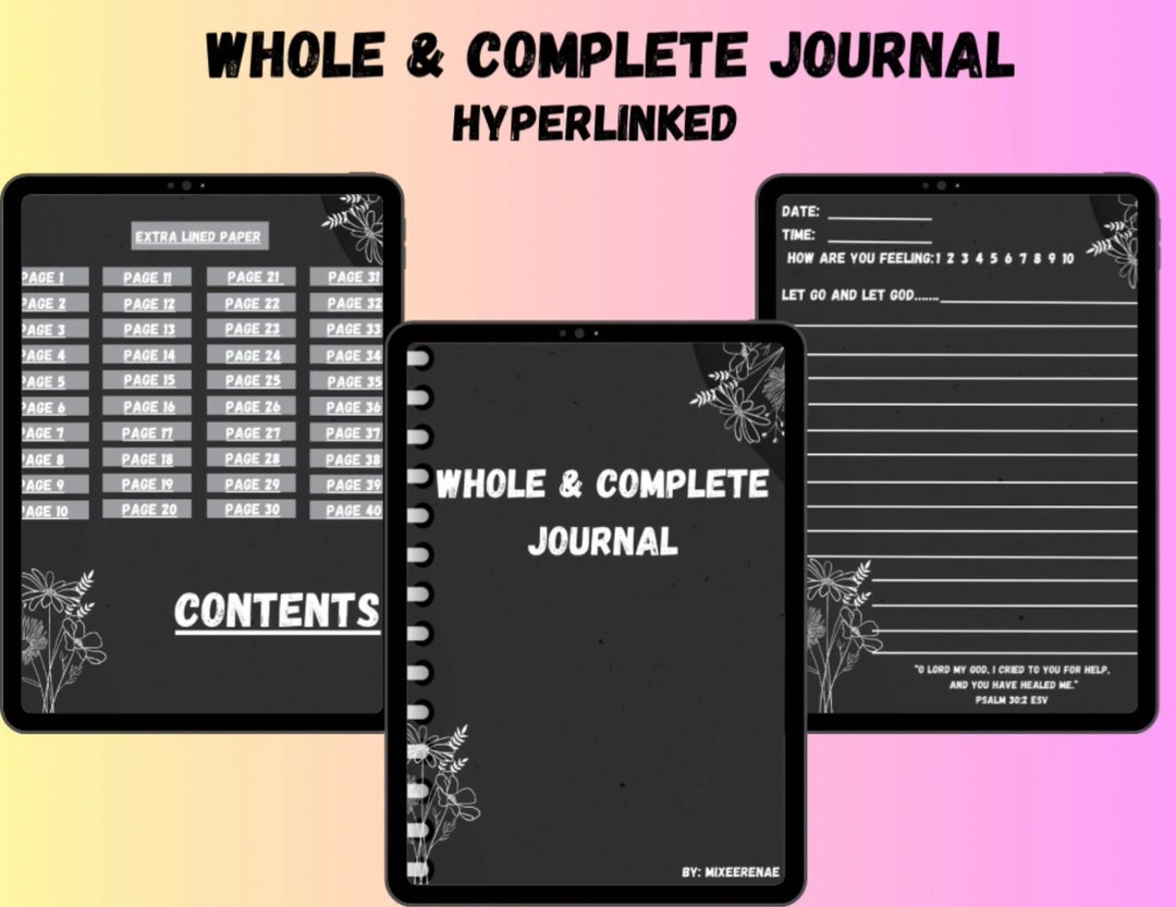 Whole & Complete Digital Journal - Etsy