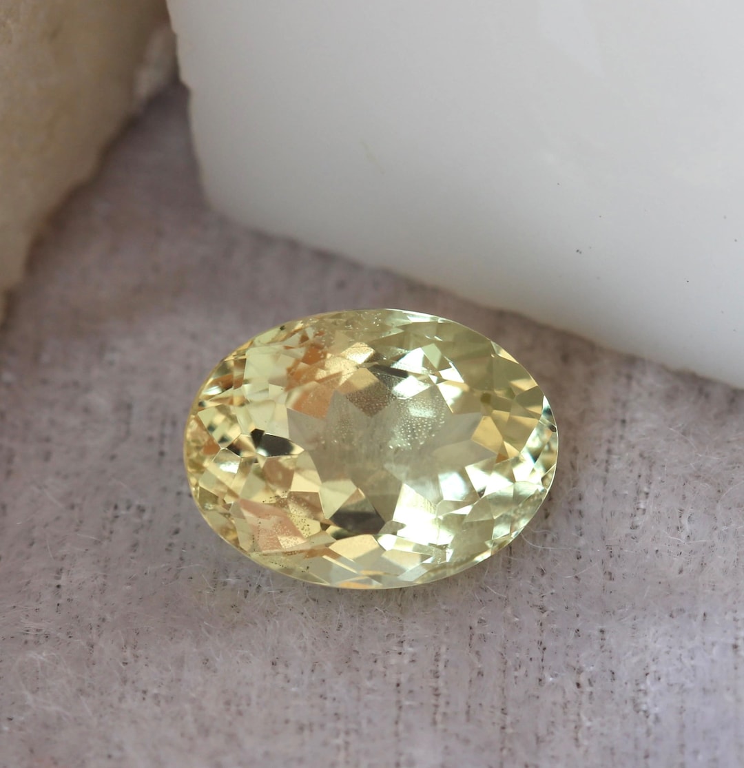 A Lovely Heliodor Oval Cut|4.22 Ct| Loose Beryl, Beryl Crystal, Healing ...
