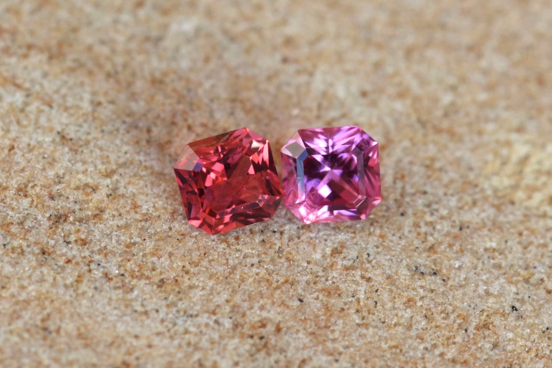 Sweet Couple so Much Alike but yet Different!!! Gorgeous Burma Spinel ...