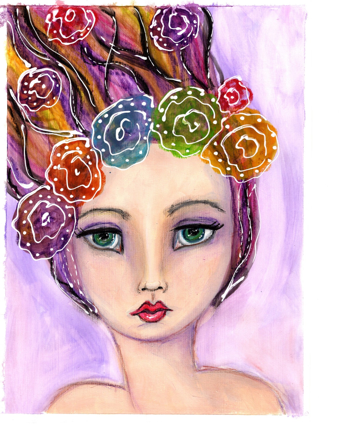 Whimsical Faces, Beautiful Faces, Fairy Art, Childrent Art, Art Prints ...
