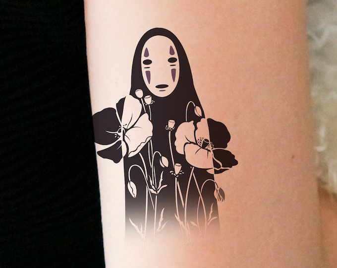 No Face Inspired Tattoo Design Print - Etsy