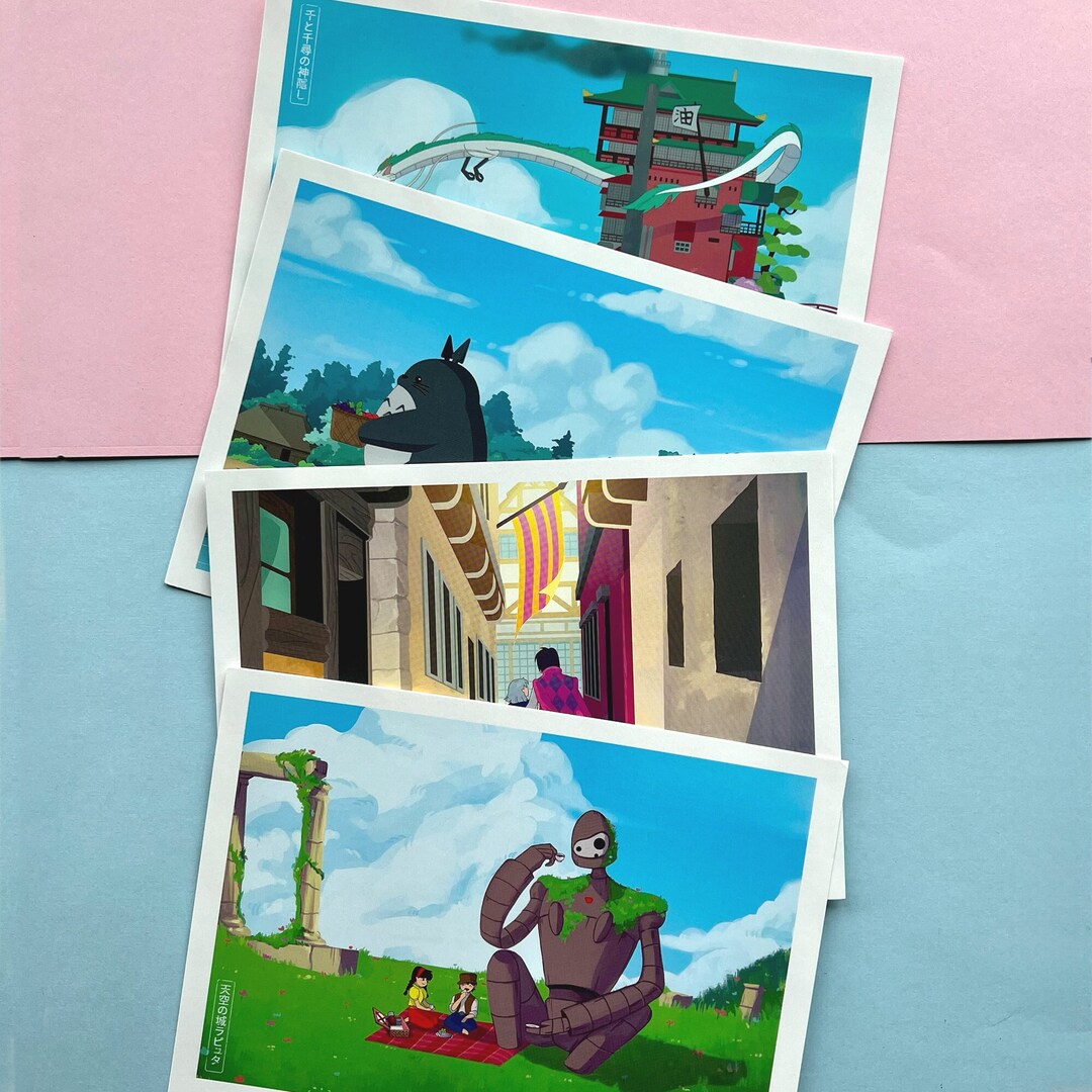 Anime Postcards/ Postcard Set/ghib - Etsy