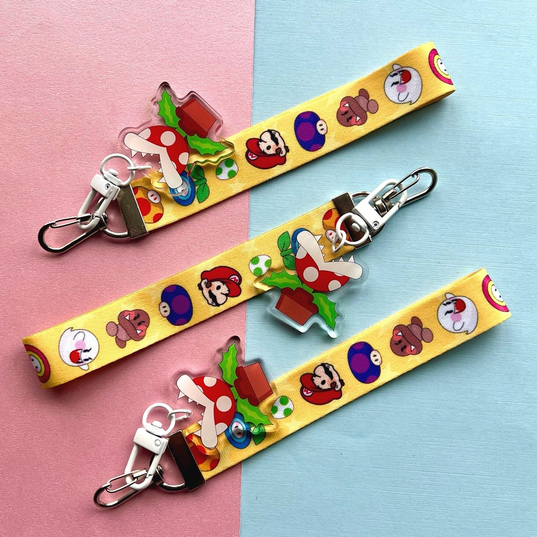 Supermario Lanyard Keychain/key Holder/keychain - Etsy