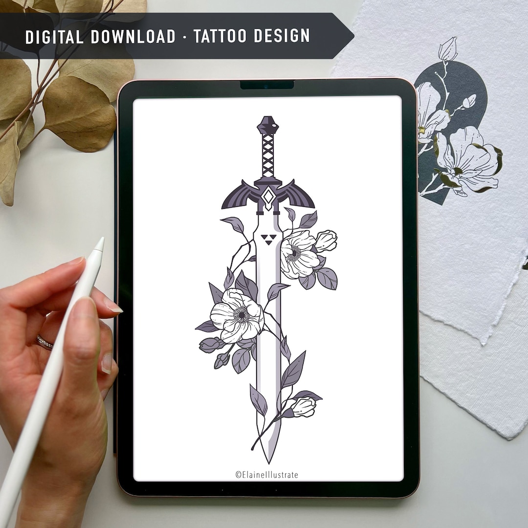 Digital Download/master Sword Tattoo Design/ Printable Stencil/ Zeld - Etsy