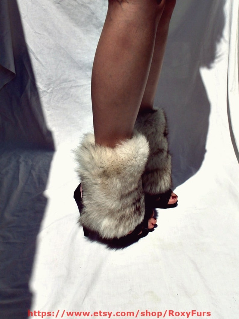 Fox Fur Foot Warmers Spats Gaiters | Etsy