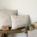 Neptune 'orla' Moss Green Thistle Pattern Fabric Handmade Cushion ...