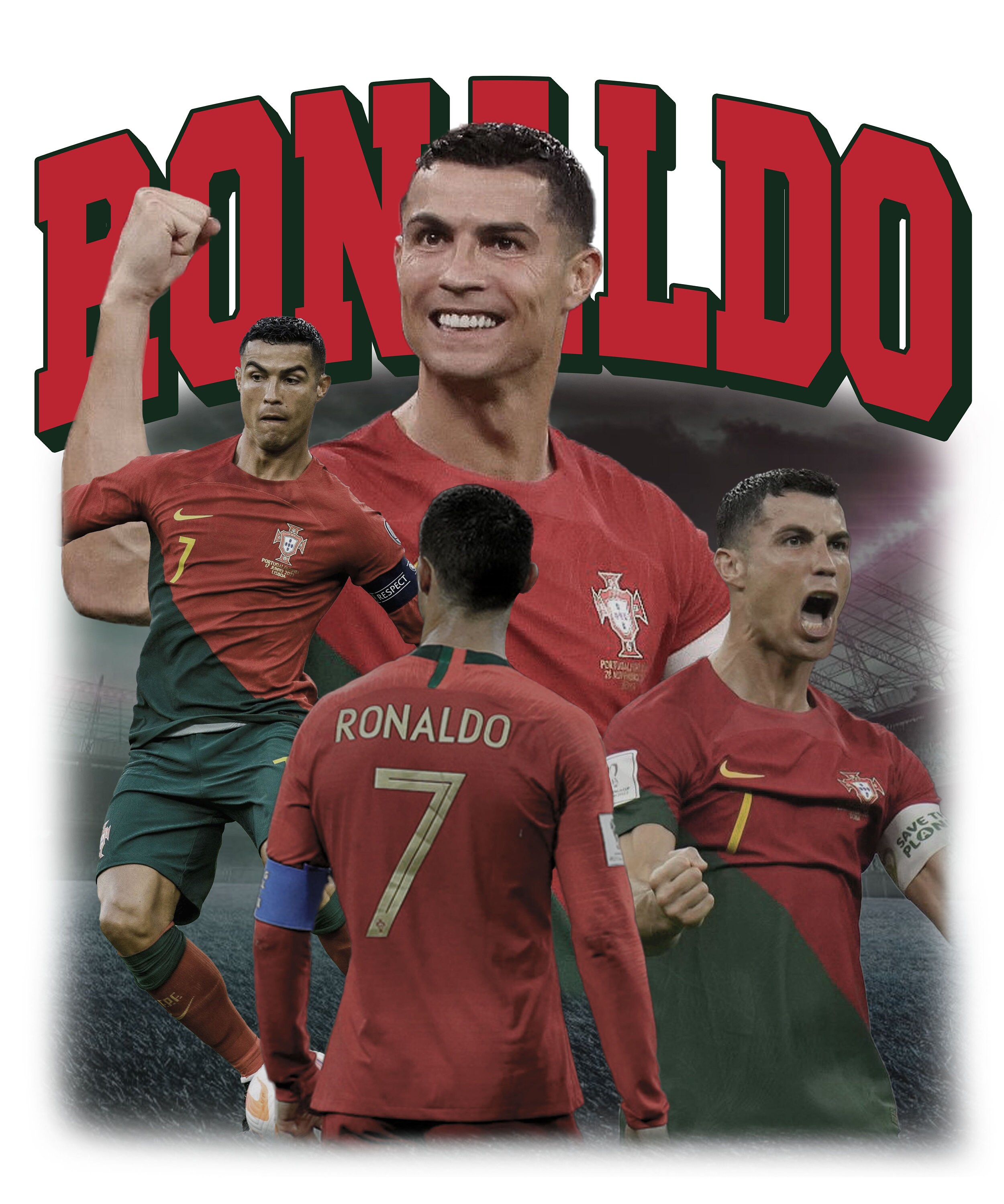 Ronaldo PNG, Football Player Tshirt, Vintage 90s Design, Rap Tee Design ...