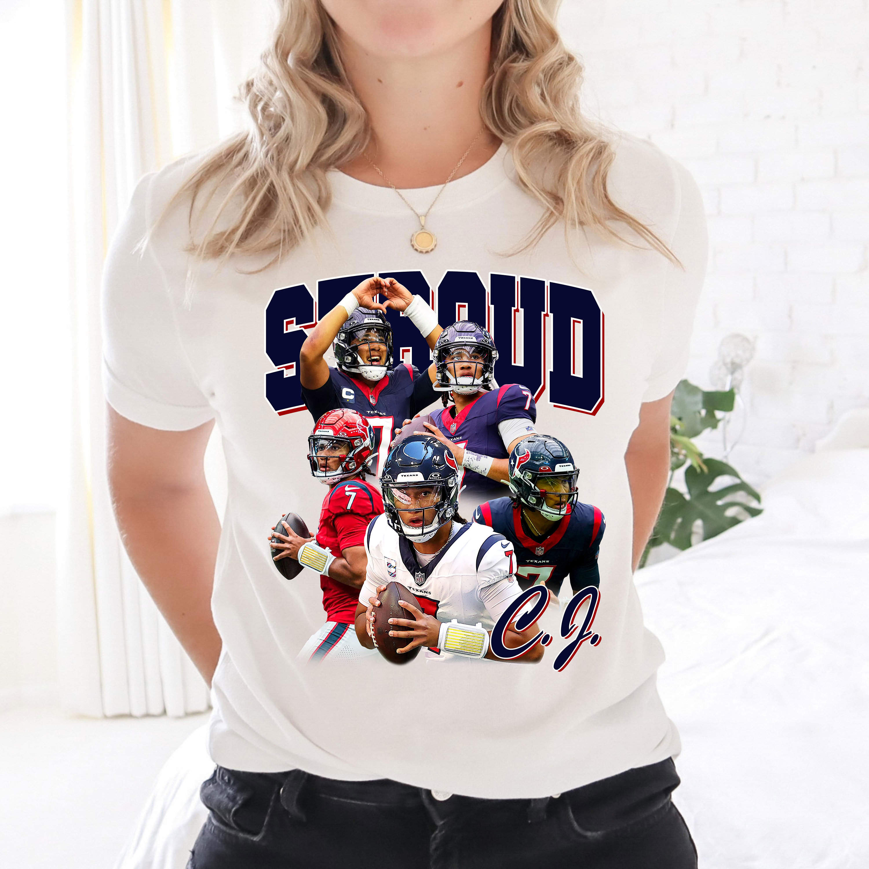 CJ Stroud Tshirt Design PNG Digital Download, Vintage Bootleg Tshirt ...