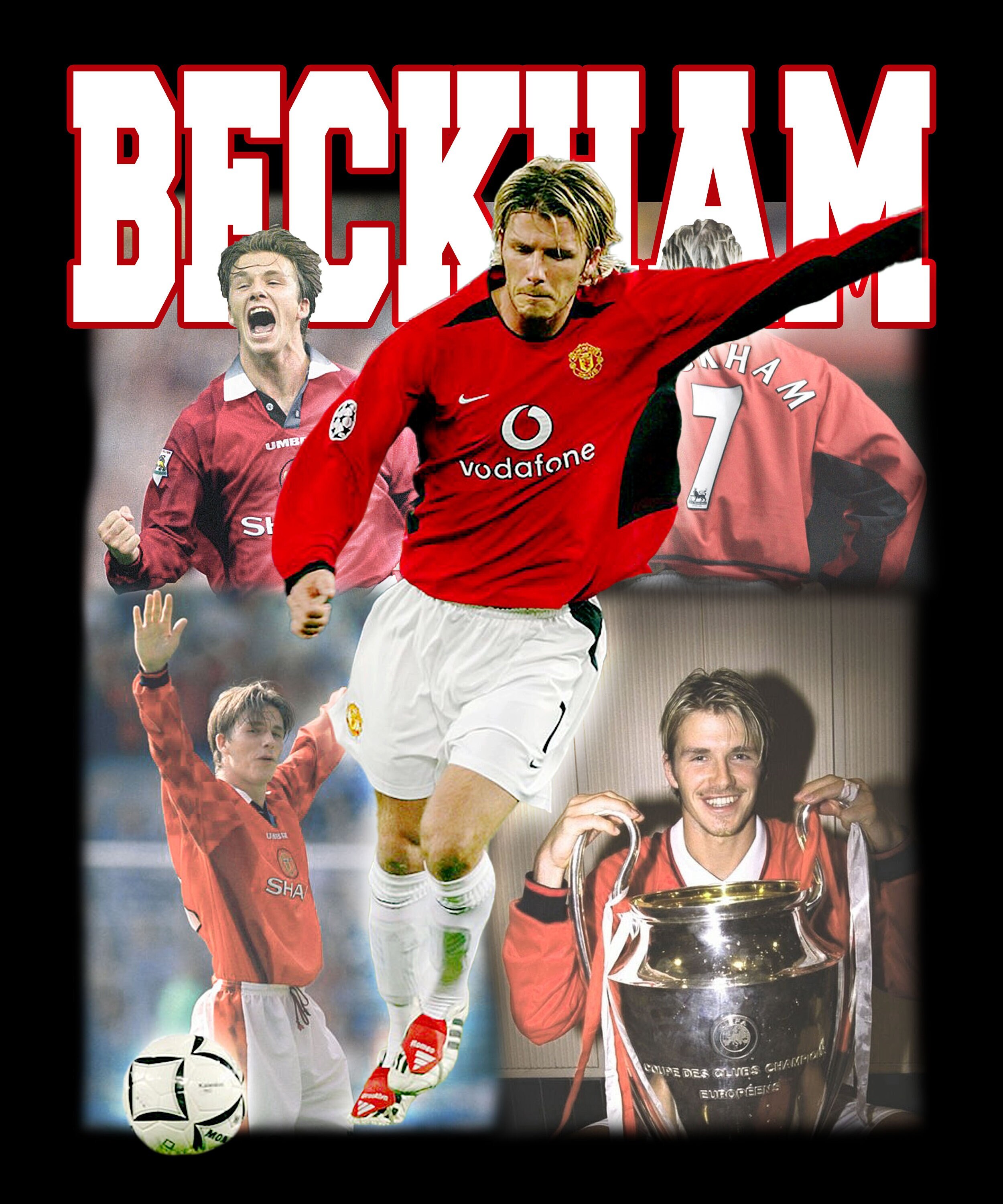 Beckham PNG, Football Shirt PNG Sublimation Downlaod, DTF Transfer ...