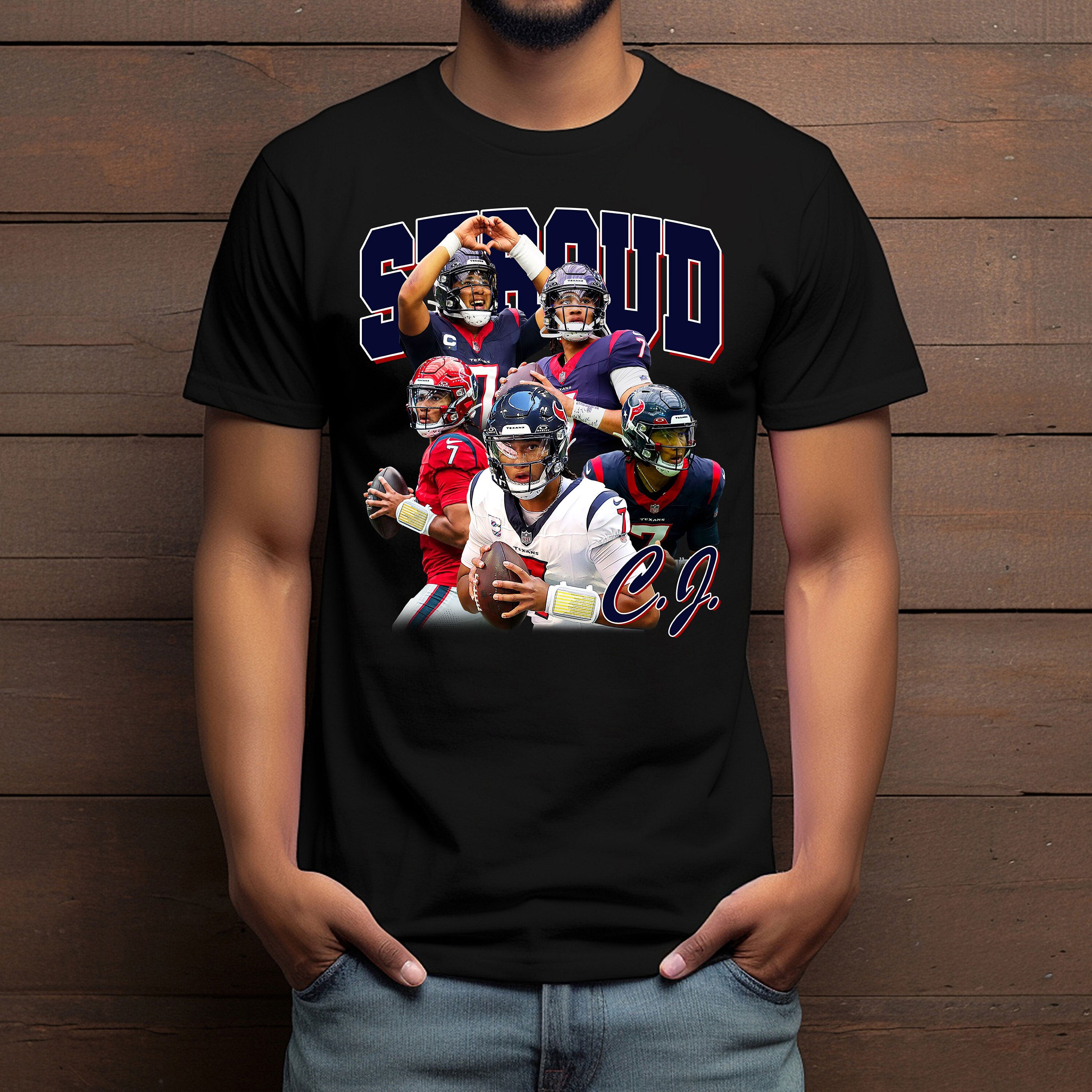 CJ Stroud Tshirt Design PNG Digital Download, Vintage Bootleg Tshirt ...