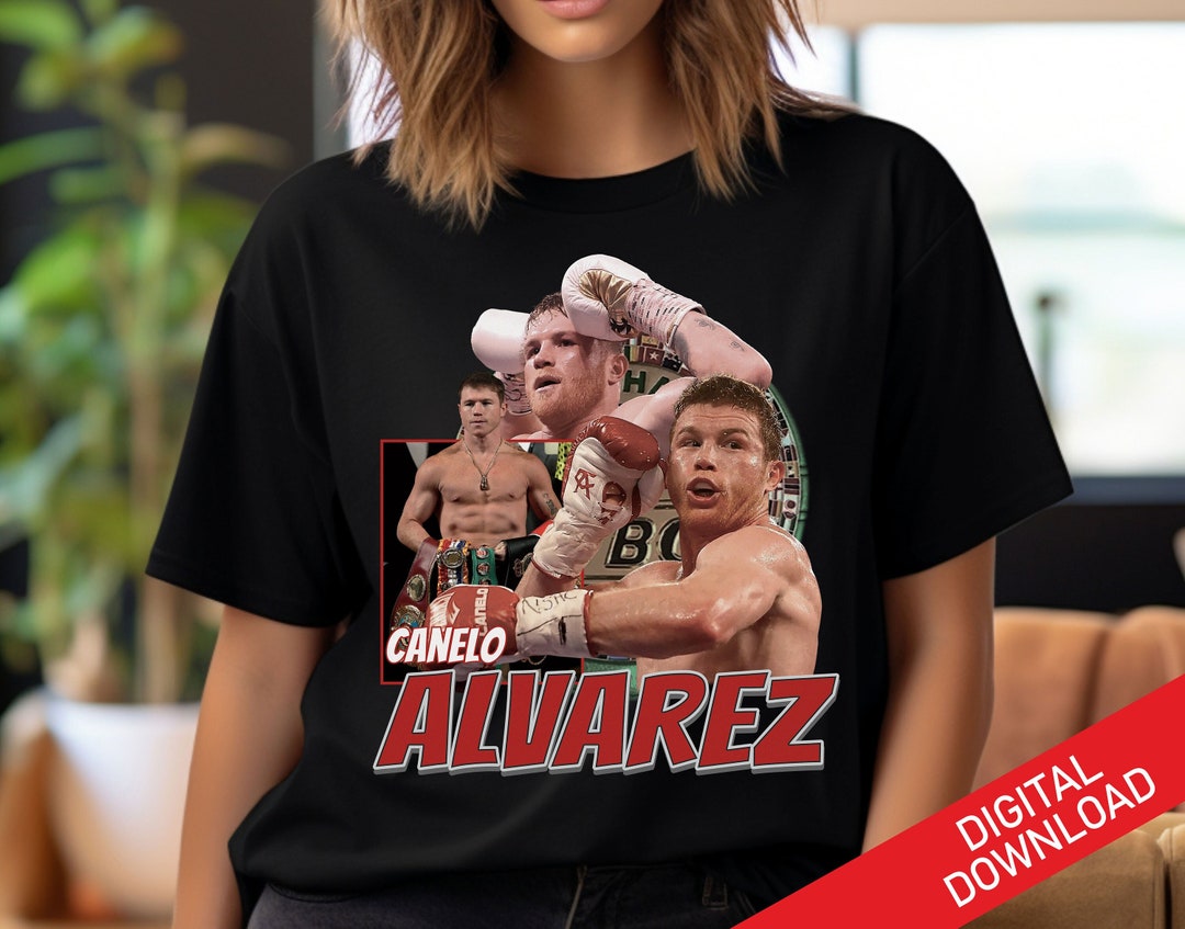 Canelo Alvarez Boxing Tshirt Design, PNG Digital Download, Vintage 90s ...
