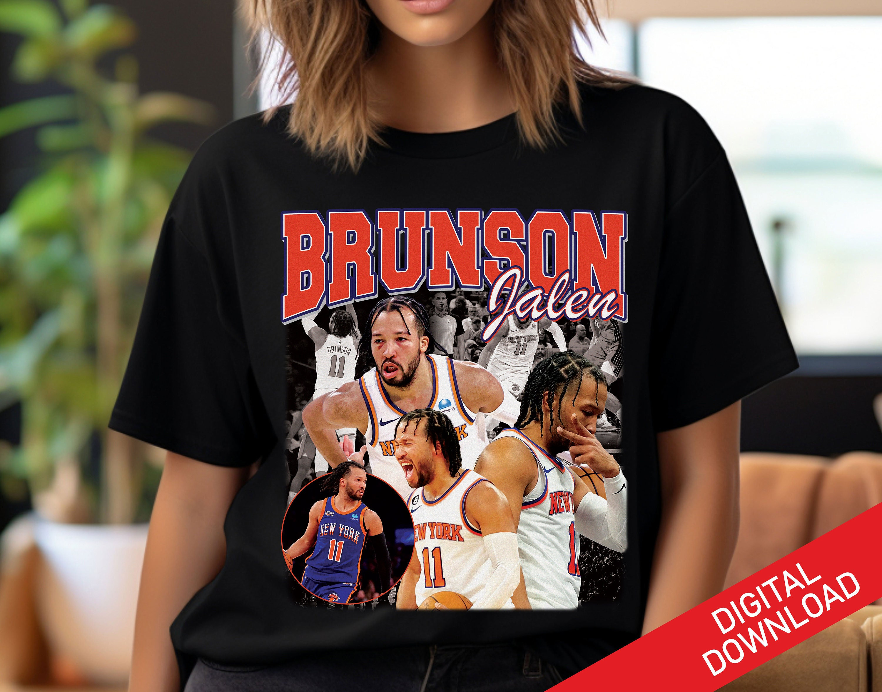 Jalen Brunson Tshirt Design, PNG Digital Download, Basketball Graphic ...
