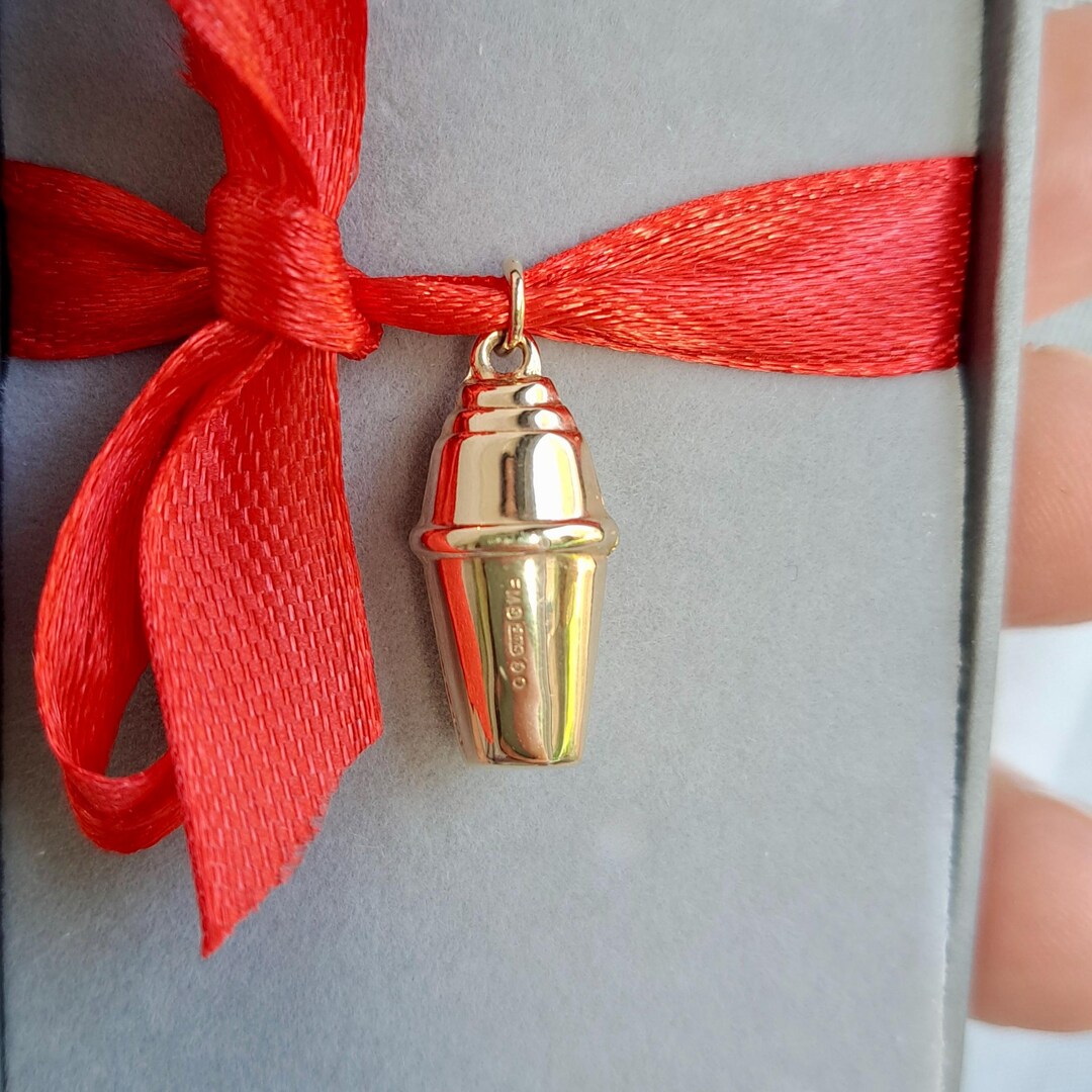 Vintage 9ct Gold Cocktail Shaker Charm, 1974 - Etsy UK