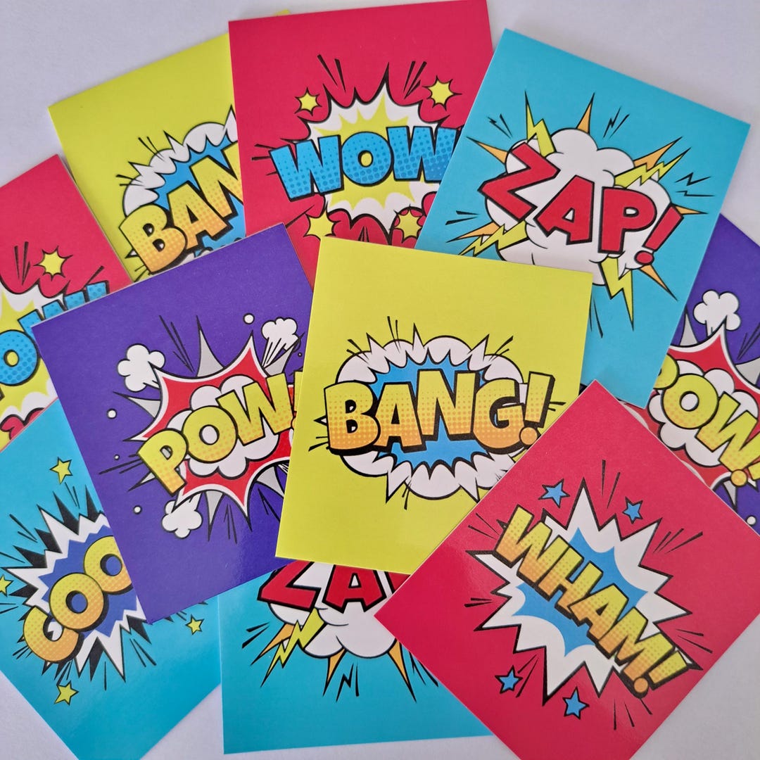 30 X Mini Superhero Notepads. Comic Themed Birthday Party Favours ...