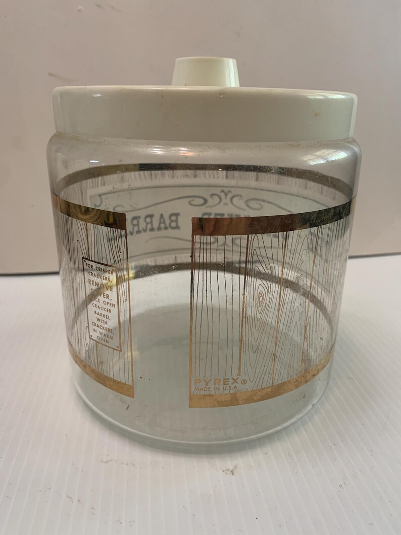 1970s Vintage Pyrex Cracker Barrel Cookie Jar Container - Etsy
