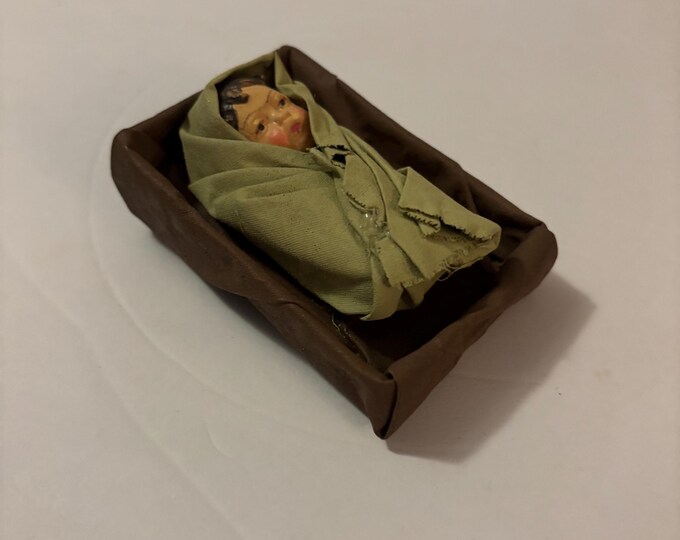 Vintage Nativity Piece - Baby Jesus Fabric Mache - Etsy