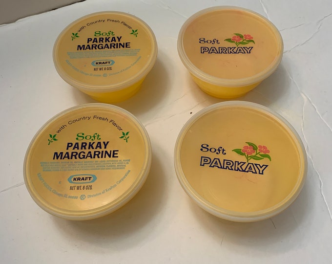 FOUR Vintage 1970s/1980s Parkay Margarine Containers With Lids - Etsy