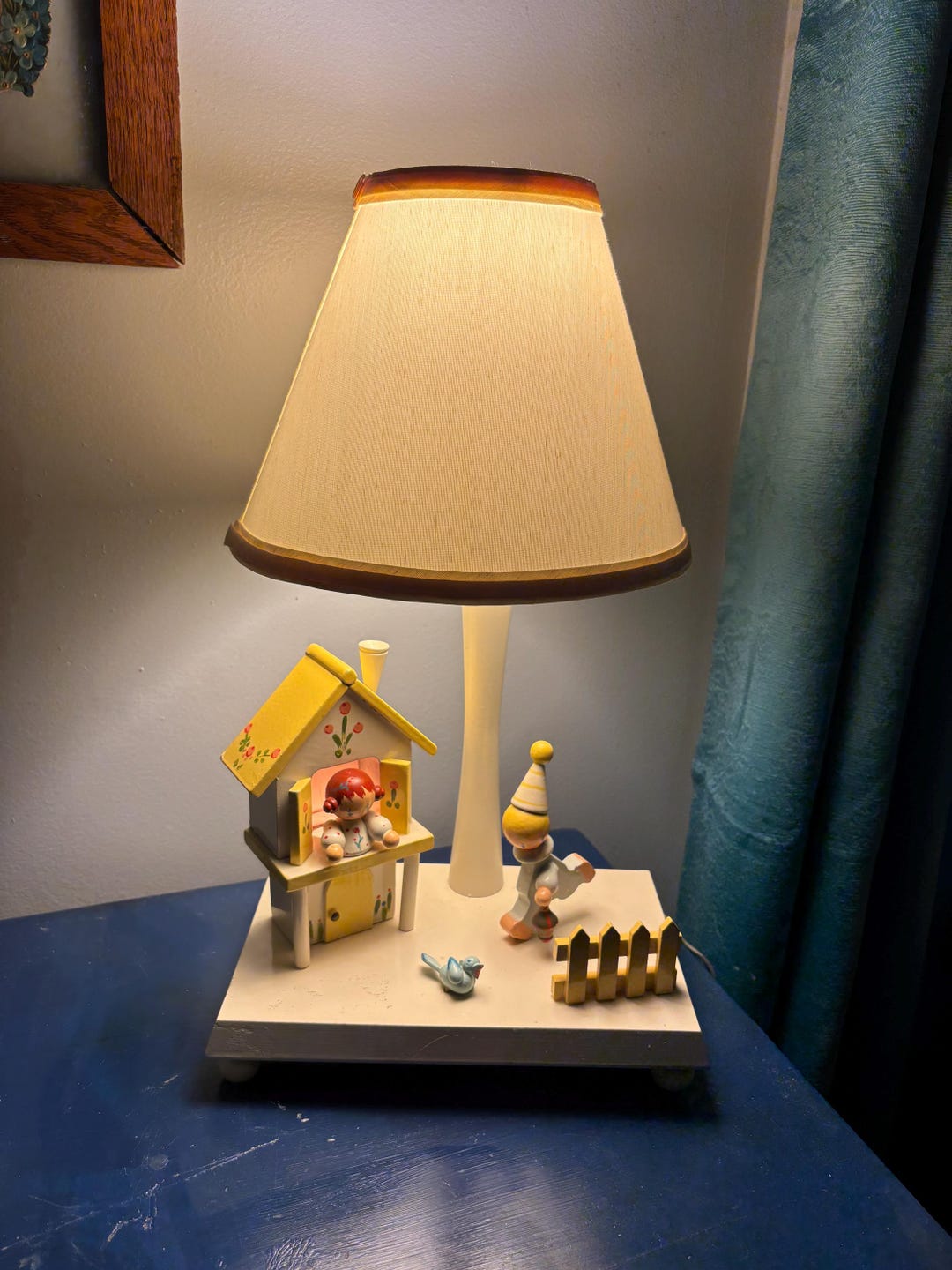 Vintage Wooden Nursery Rhyme Lamp- Wee Willie Winkie 1960s - Etsy