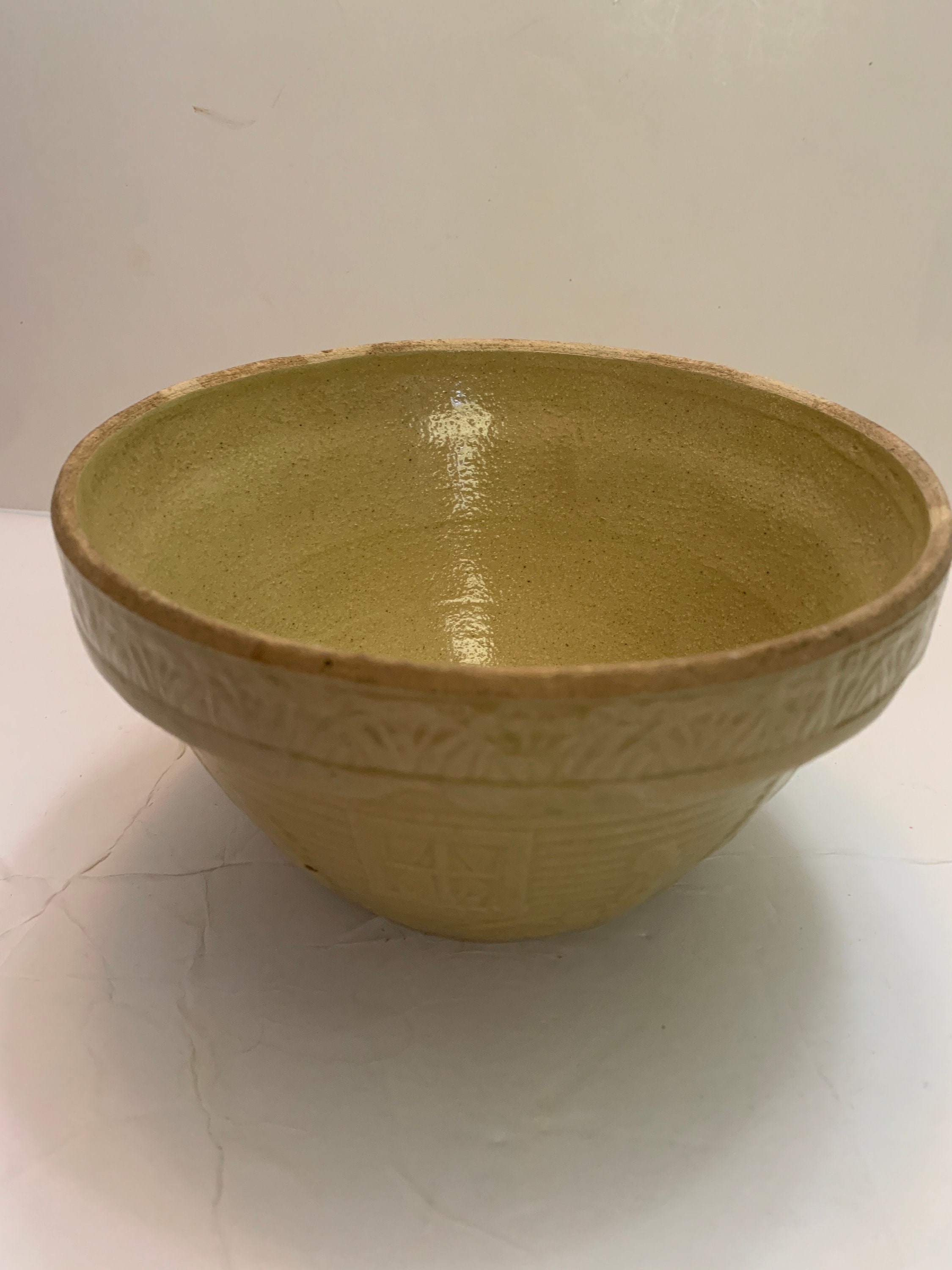 Vintage Antique Mccoy 8” Yellow Ware Pottery Mixing Bowl - Etsy