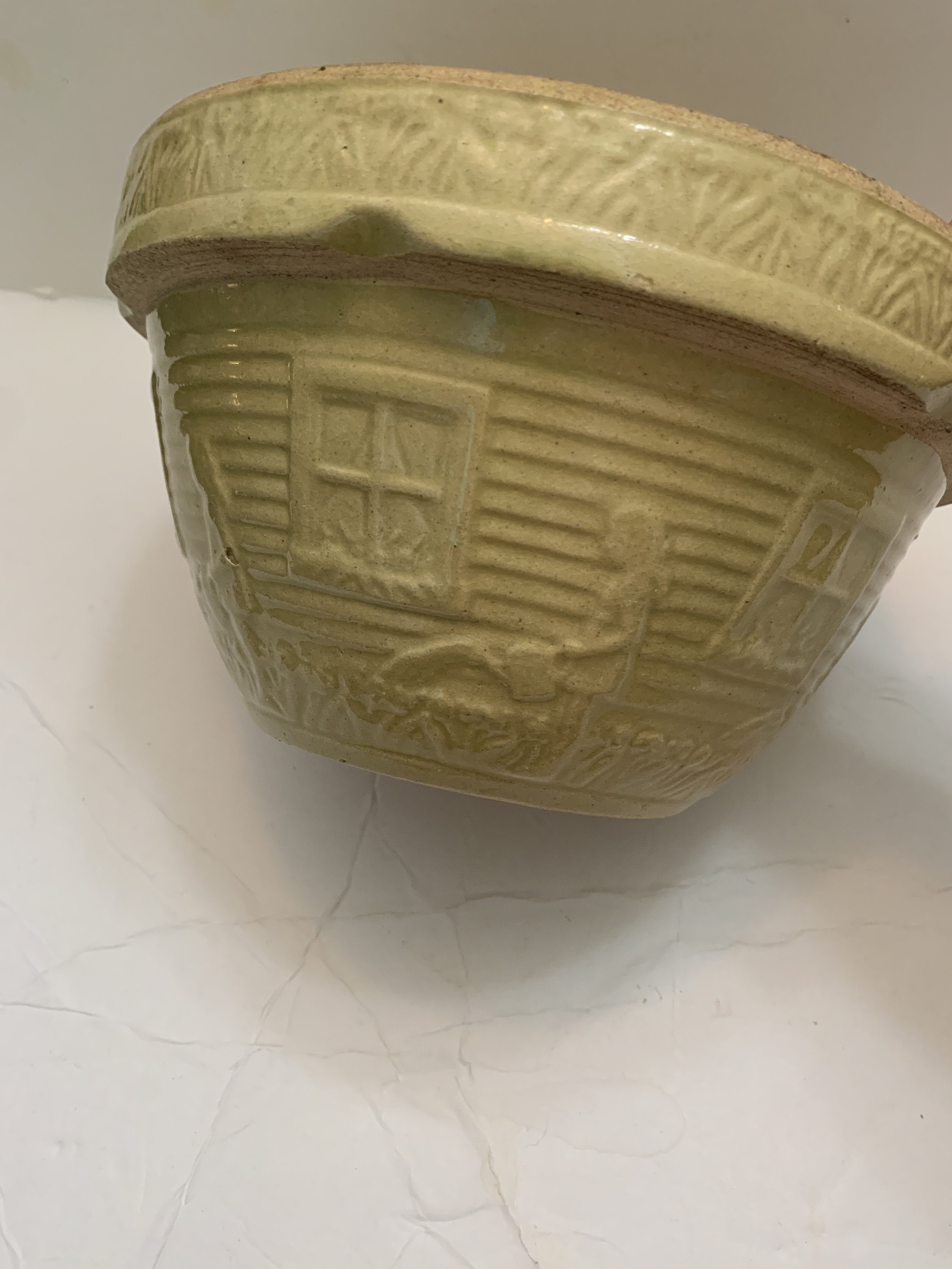 Vintage Antique Mccoy 8” Yellow Ware Pottery Mixing Bowl - Etsy