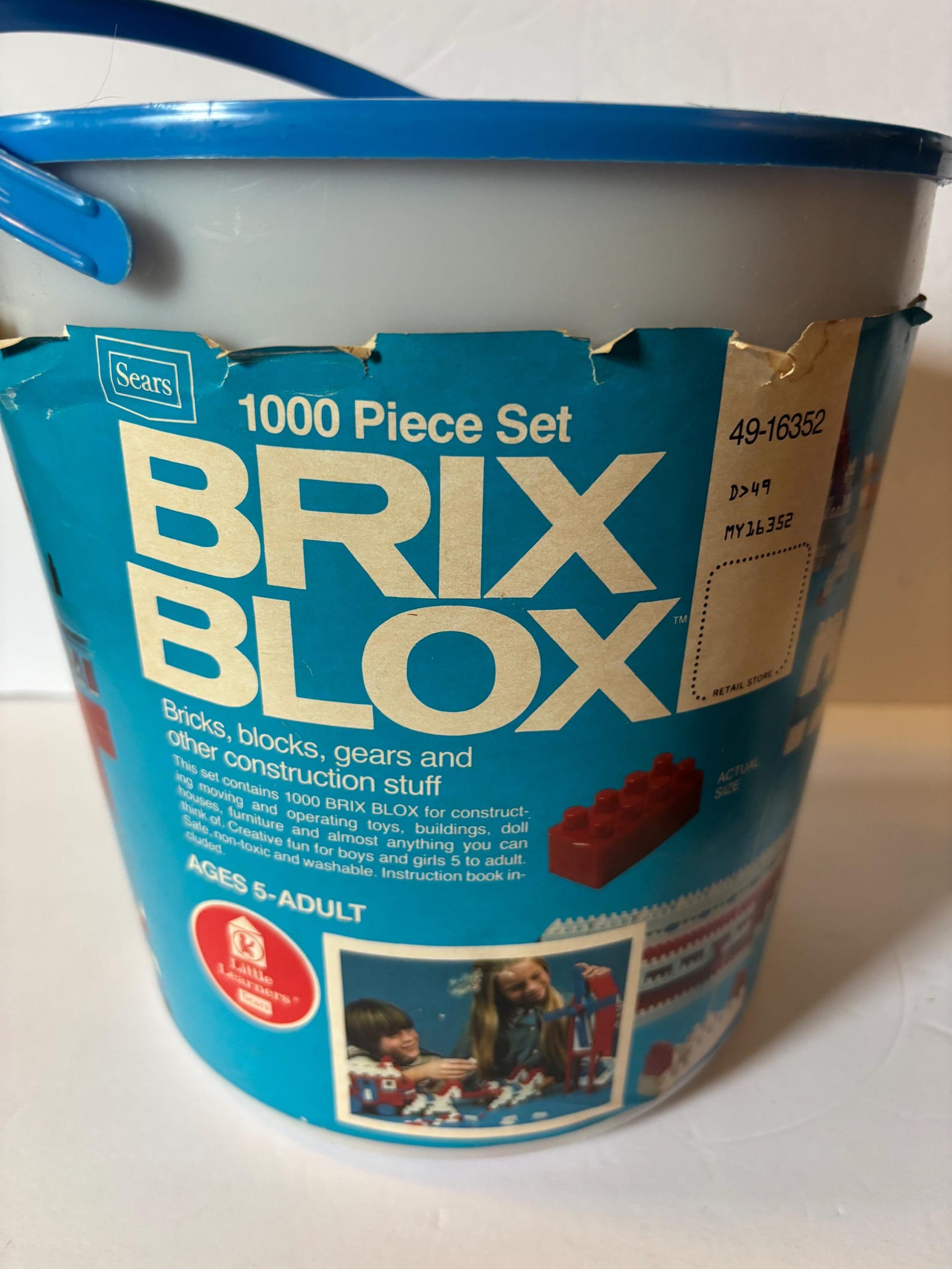 Vintage Blocks 1980s Brix Blox 1000 Pc Bucket With Instructions - Etsy