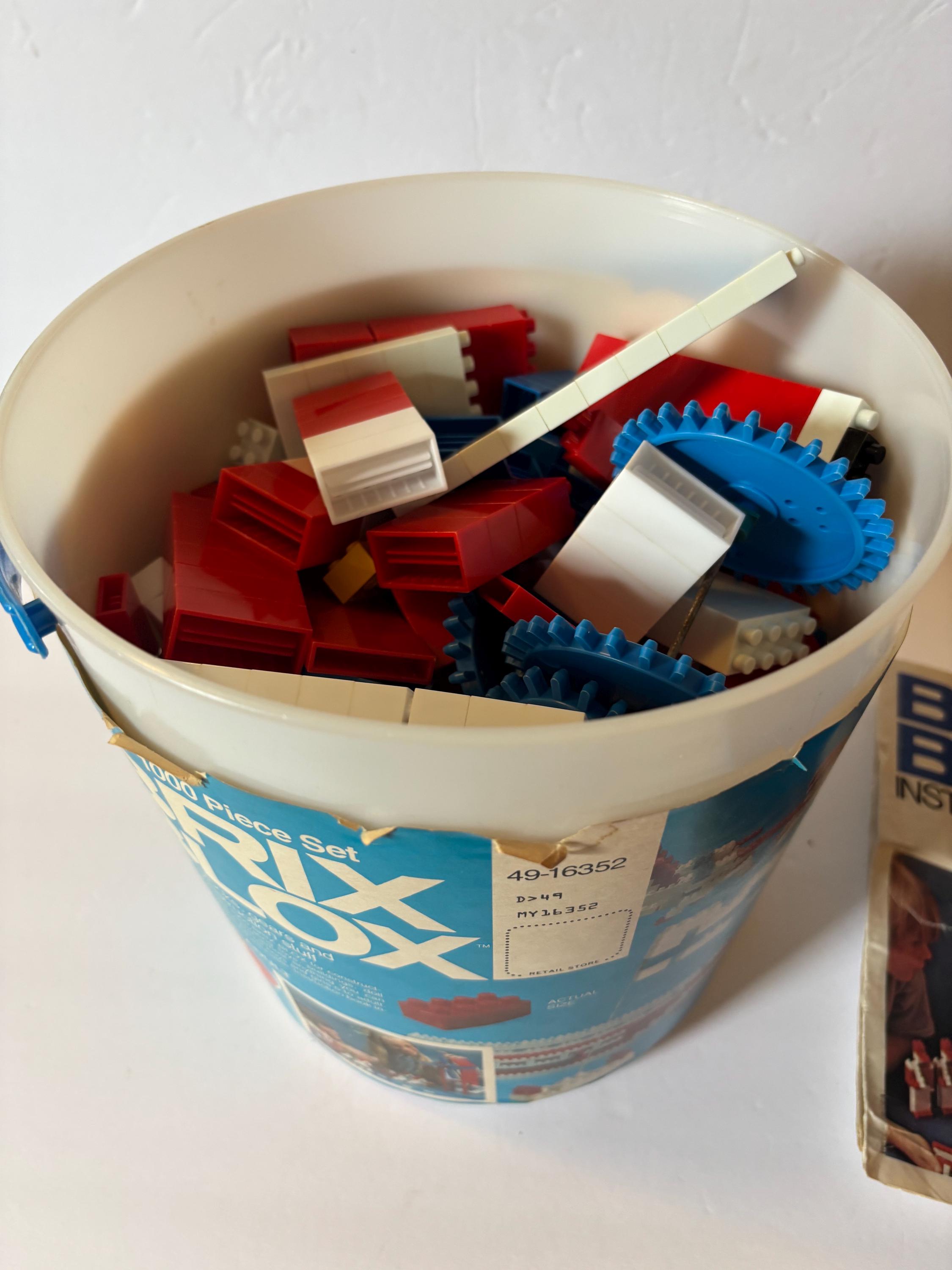 Vintage Blocks 1980s Brix Blox 1000 Pc Bucket With Instructions - Etsy