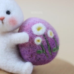 Easter Egg Needle Felting, Easter Rabbit - Etsy