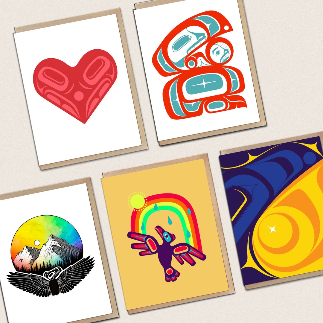 Tlingit Raven Card Set No. 9 Northwest Coast Art Card Pack Native ...