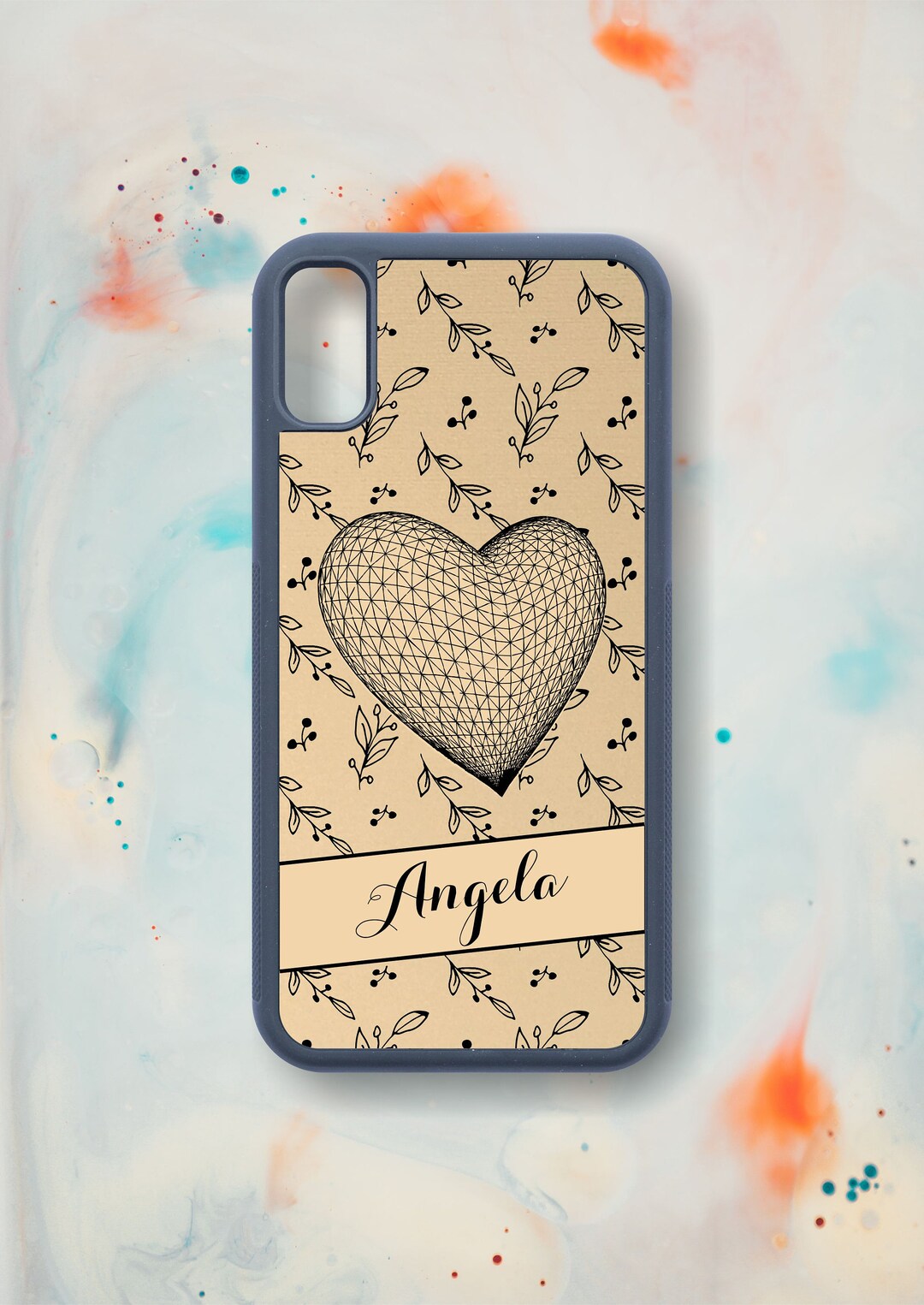 3D Heart With Flower Pattern Personalized Heart Design With Flowers ...