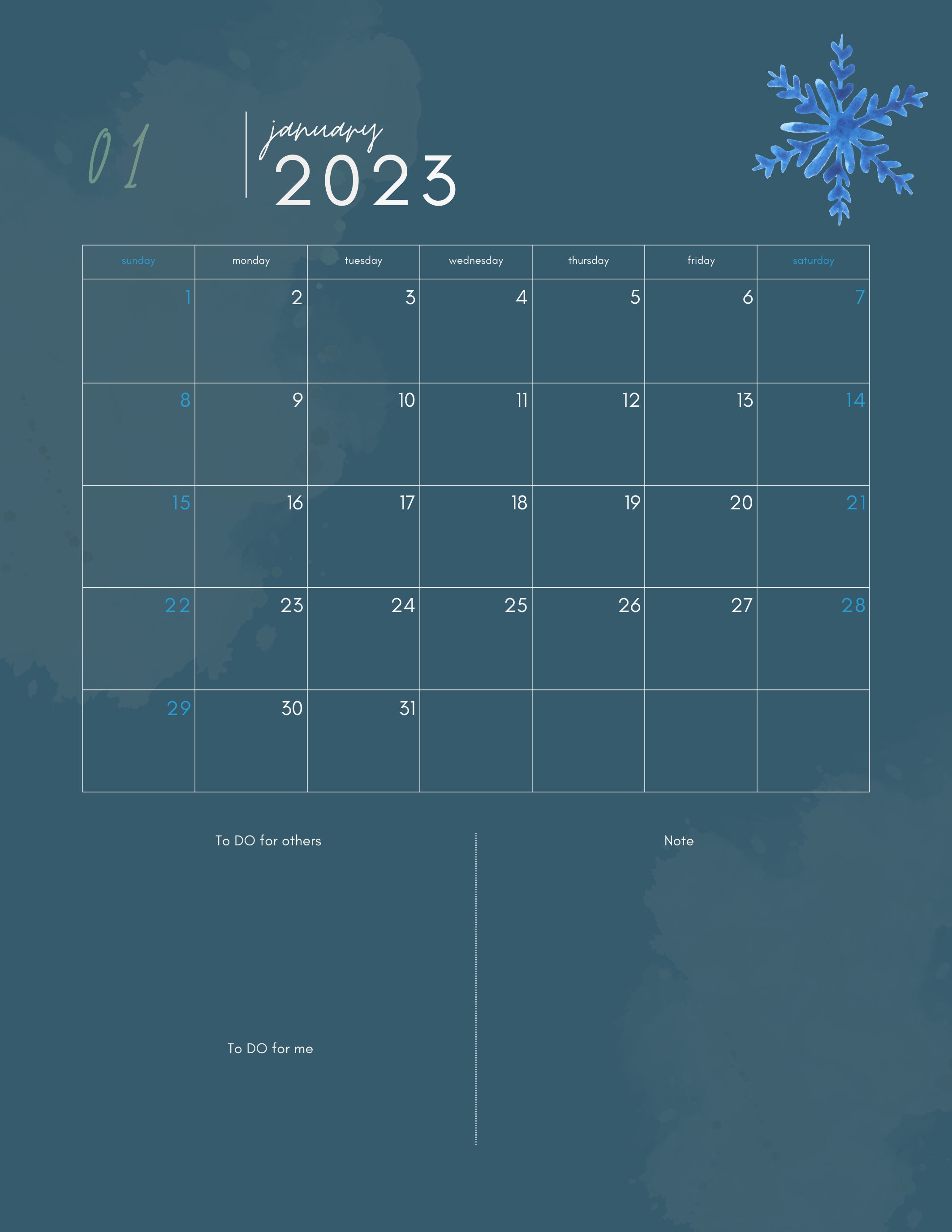 Printable Downloadable 2023 Planner | Printable Weekly Daily Planner ...