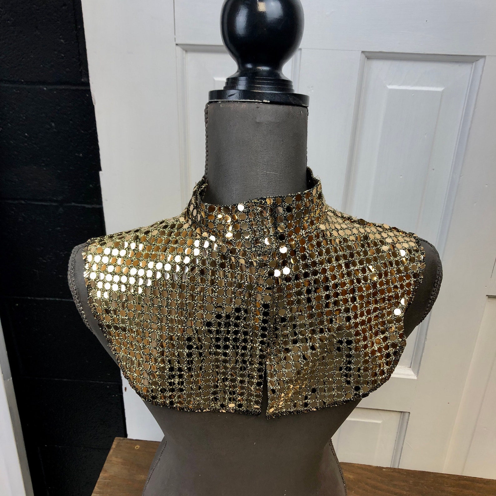 Disco Sequin Collar Faux Collier Bling | Etsy