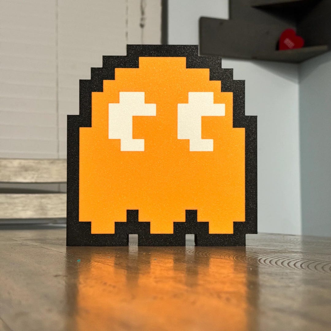 Pac Man Ghost LED Light Box - Etsy