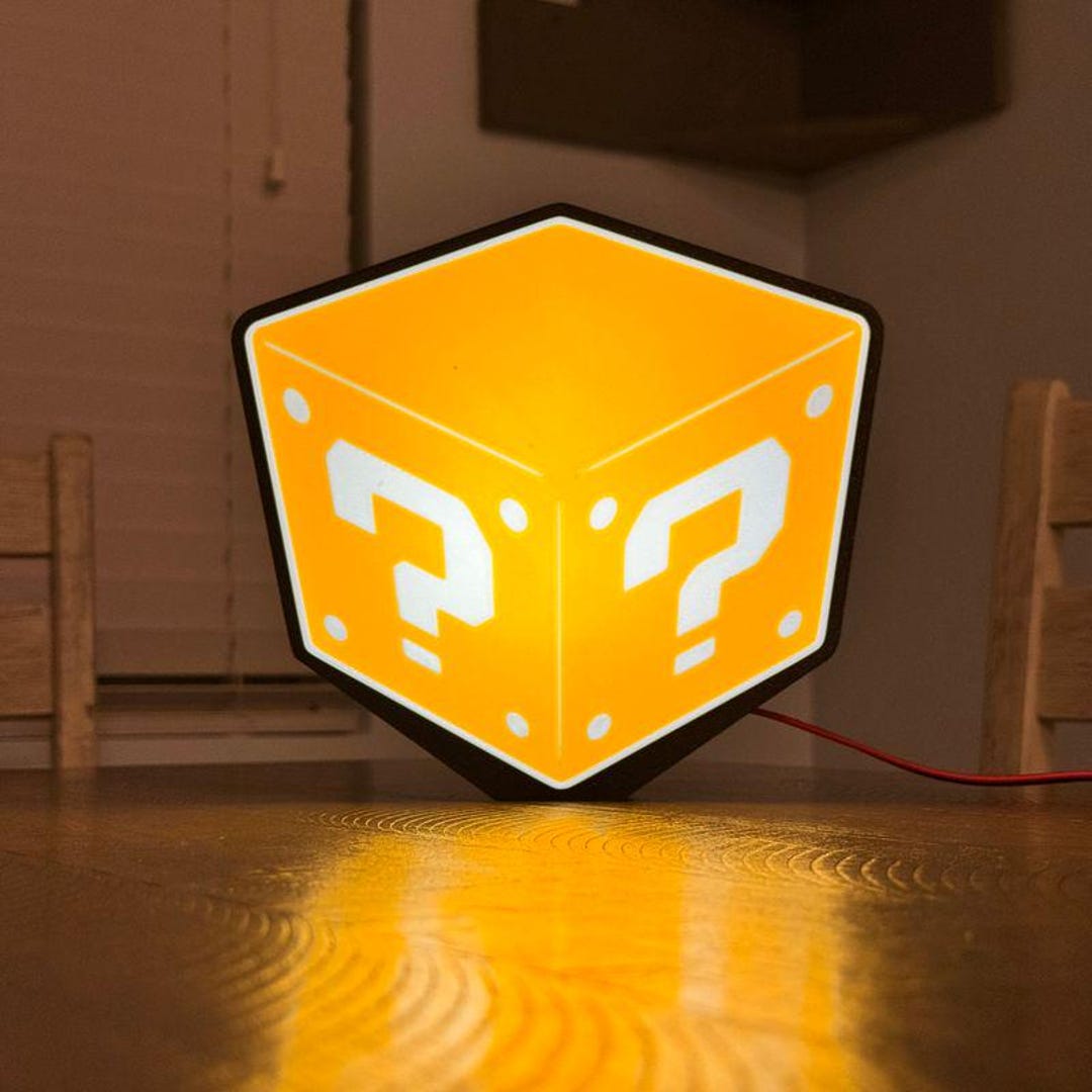 Super Mario Question Block Light Box - Etsy